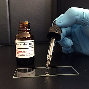 Microscope Immersion Oil, Type A, 1/2 Oz (15 mL) in an Easy-to-Use Amber Glass Dropper Bottle