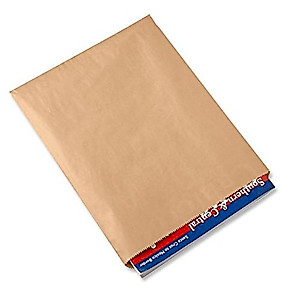 Premium Kraft Paper Bags Flat Merchandise Bags 100 pack (12 In X 15 In)