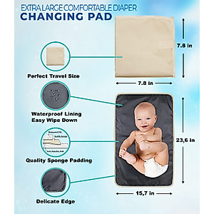 MOMMY BAG Diaper Bag, for Hospital & Maternity with Changing Pad - Extra Bag, Multifunctional Large Capacity Waterproof Baby Bag, Women Travel Weekender Bag, Labor, Delivery (Cream)