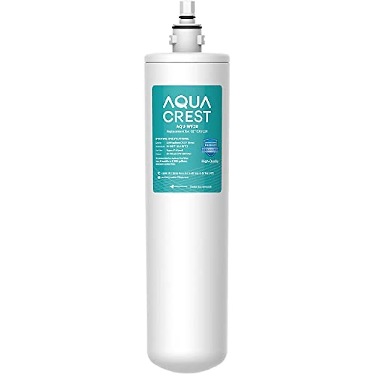 AQUA CREST GXULQR 2K Gallons Kitchen or Bath Replacement Filter, Replacement for Hexagonal Head GE SmartWater GXULQR/GXULQK Twist Lock Undersink Filter (Pack of 1)