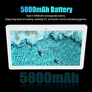 HEEPDD Dual Camera Calling 10.1 Inch HD Tablet, Tablet 100-240V for Office for Android 12 (US Plug)