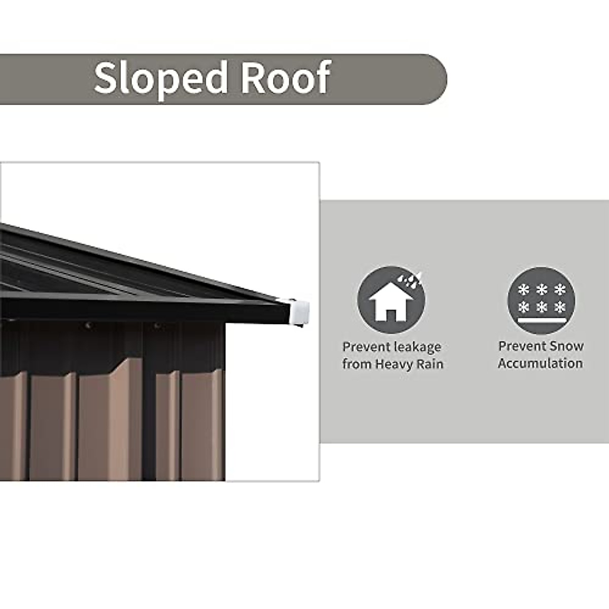 5ft Wx3ft. L Garden Shed, US Stock Metal Lean-to Storage Shed with Lockable Door and Tool Cabinet for Backyard, Lawn, Garden, Brown