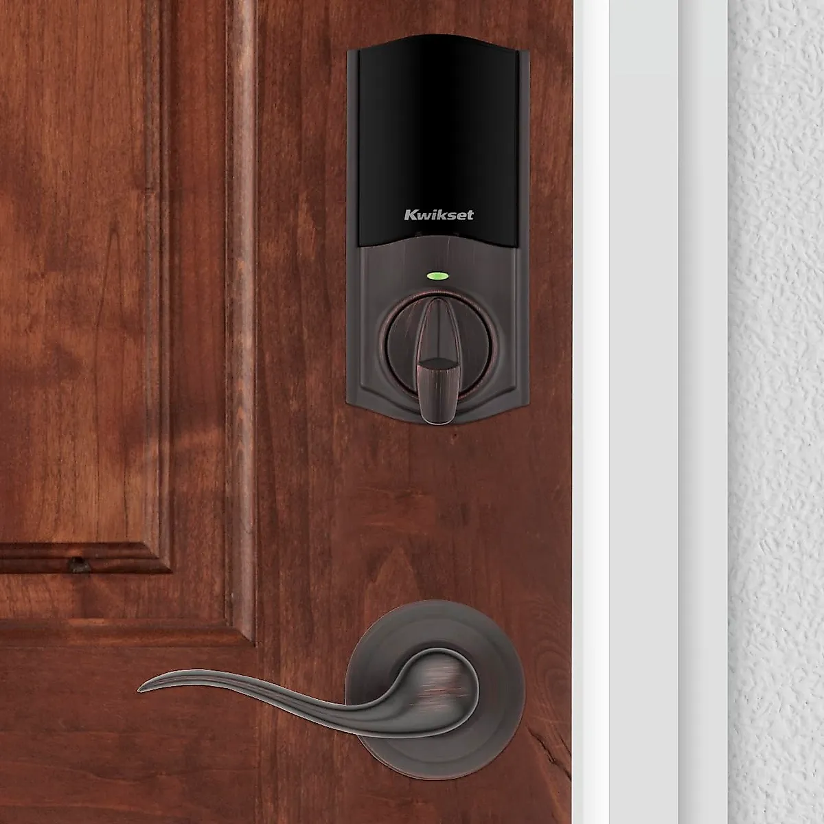Kwikset Home Connect 620 Smart Lock Deadbolt with Z-Wave Technology, Works with Ring Alarm, Samsung Smartthings and More, Z-Wave Hub Required, Traditional Design in Venetian Bronze