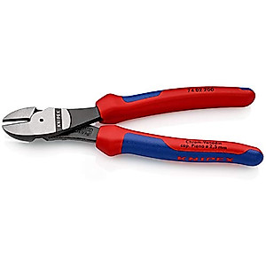 KNIPEX - KPX7402200 Tools - High Leverage Diagonal Cutters, Multi-Component (7402200) 8 inches