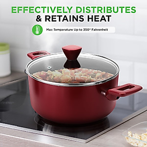 NutriChef 13-Piece Nonstick Kitchen Cookware Set - Heat Resistant Kitchenware Pots And Pans Set w/Saucepan, Frying Pans, Cooking Pots, Casserole, Lids, Utensils - NCCWA13