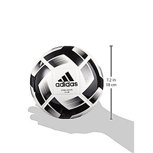 adidas Unisex-Adult Starlancer Club Ball, White/Black, 3