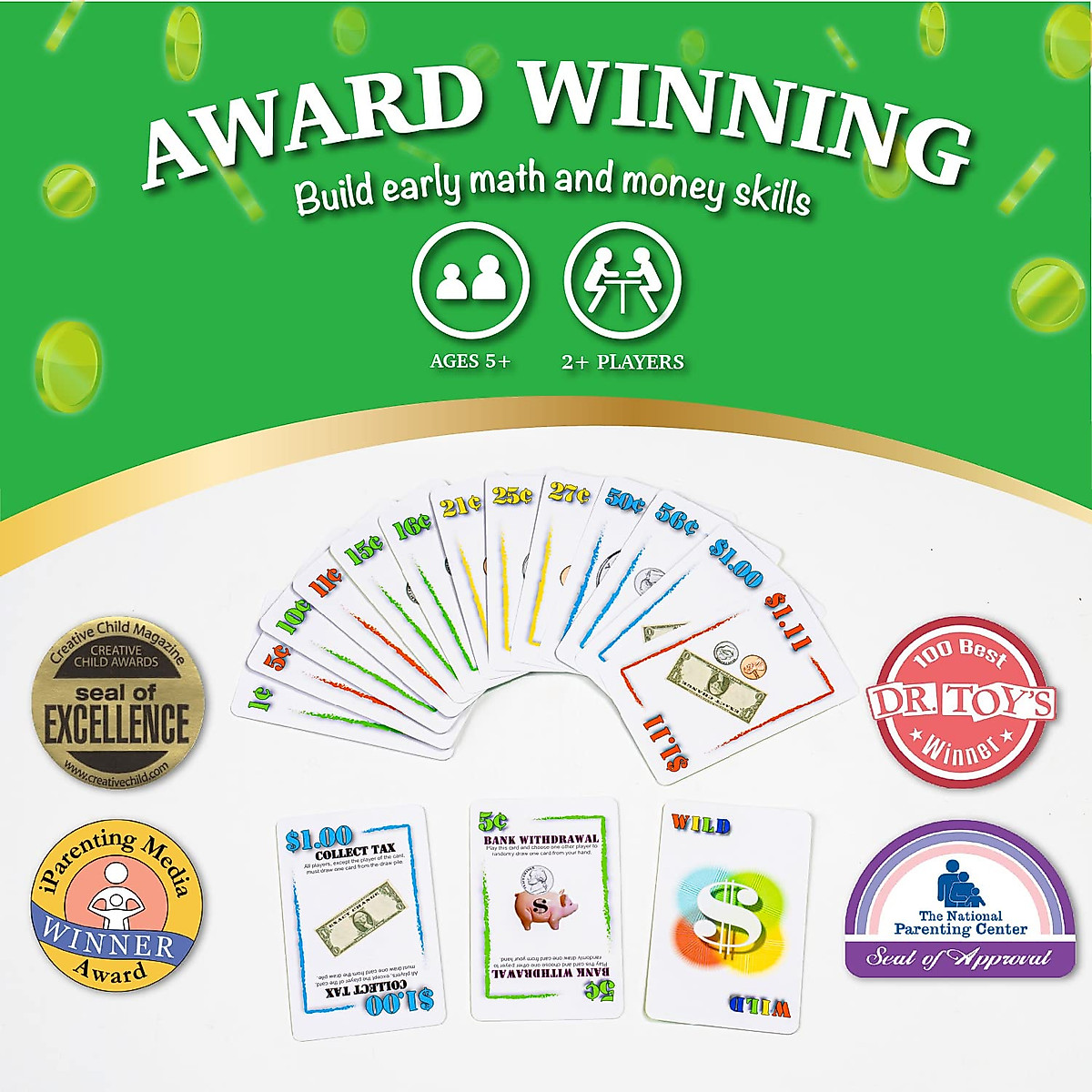 Exact Change Card Game - Educational Money Counting Game for Kids