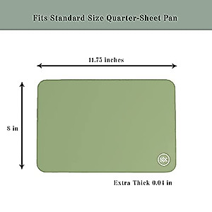 The Silicone Kitchen Silicone Oven Baking Mats - Green/Gray Bundle - BPA Free, (2 Half Sheets, 2 Quarter Sheets)