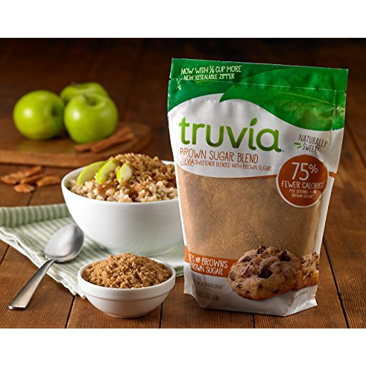 Truvia Brown Sugar Blend, Mix of Natural Stevia Sweetener and Brown Sugar, 18 oz Bag