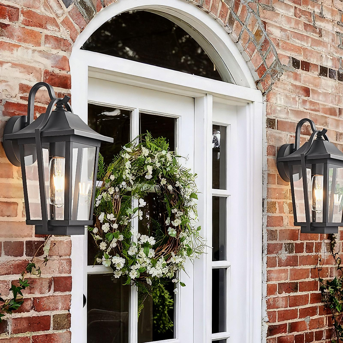 ShinYouneL Matte Black Outdoor Wall Lights Anti-Rusted 1-Light Copper Porch Light Waterproof Exterior Light Fixture Wall Lantern Sconce Outside Lights for Front Door Patio Garage