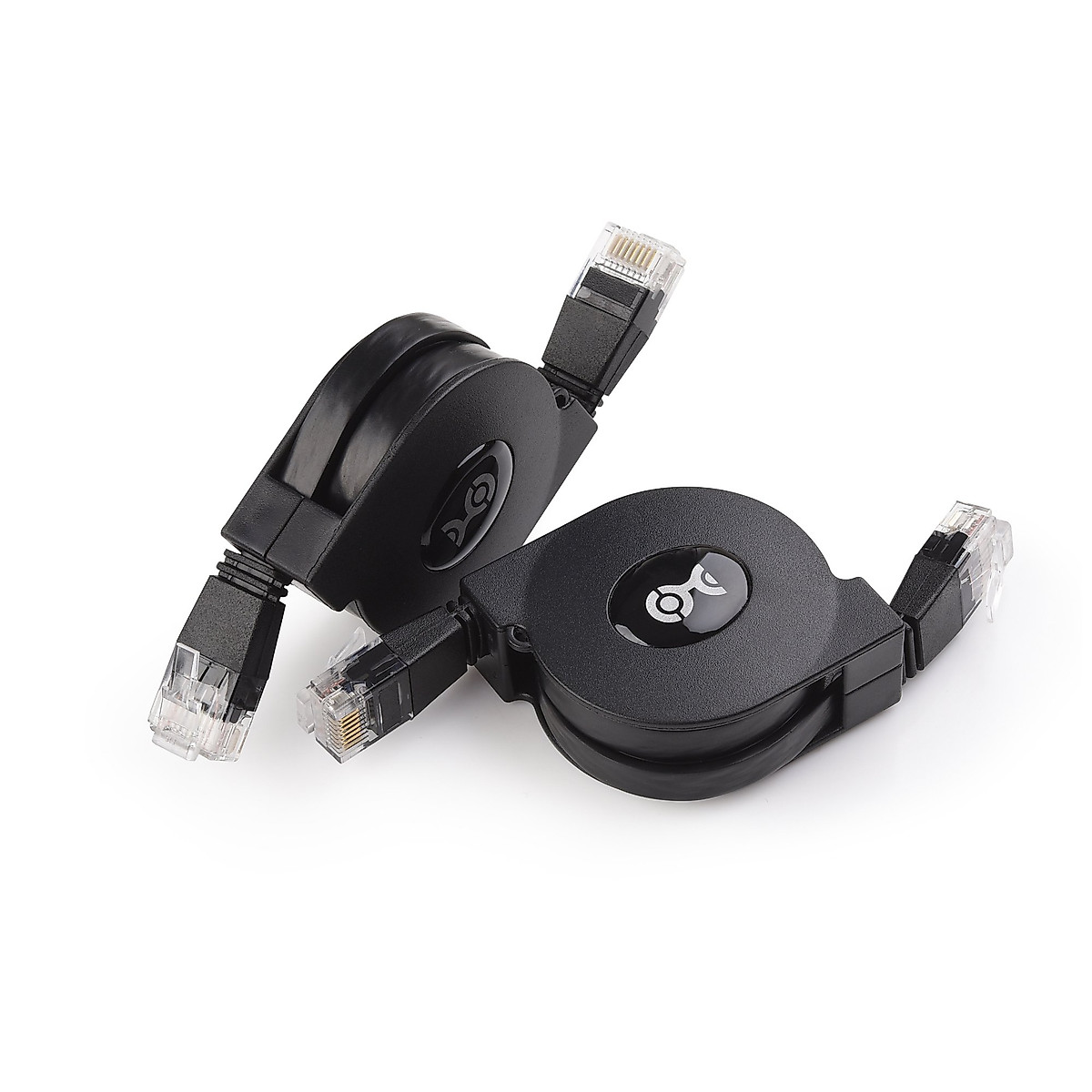 Cable Matters 2-Pack Retractable Ethernet Cable 3ft (Retractable Cat 5e Cable, Retractable Cat 5 Ethernet Cable, Cat5e Cable) Supporting 10/100/1000 Mbps Gigabit Ethernet