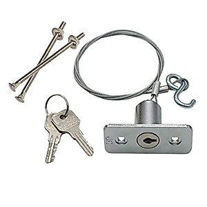 Emergency Release Lock Kit, Emergency Disconnect Release Key Lock with 2 Keys, Garage Door Opener Quick Release Lock for Universal Garage Door