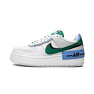 Nike Women's Air Force 1 Shoes, Photon Dust/Malachite-black, 7