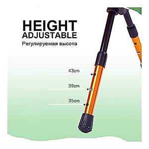 TRENTSNOOK Exquisite Camping Stool Light Moon Chair Portable Garden 7075 Chair Fishing Seat Camping Adjustable or Fixed Height Folding Furniture Armchair (Color : Dark Khaki)