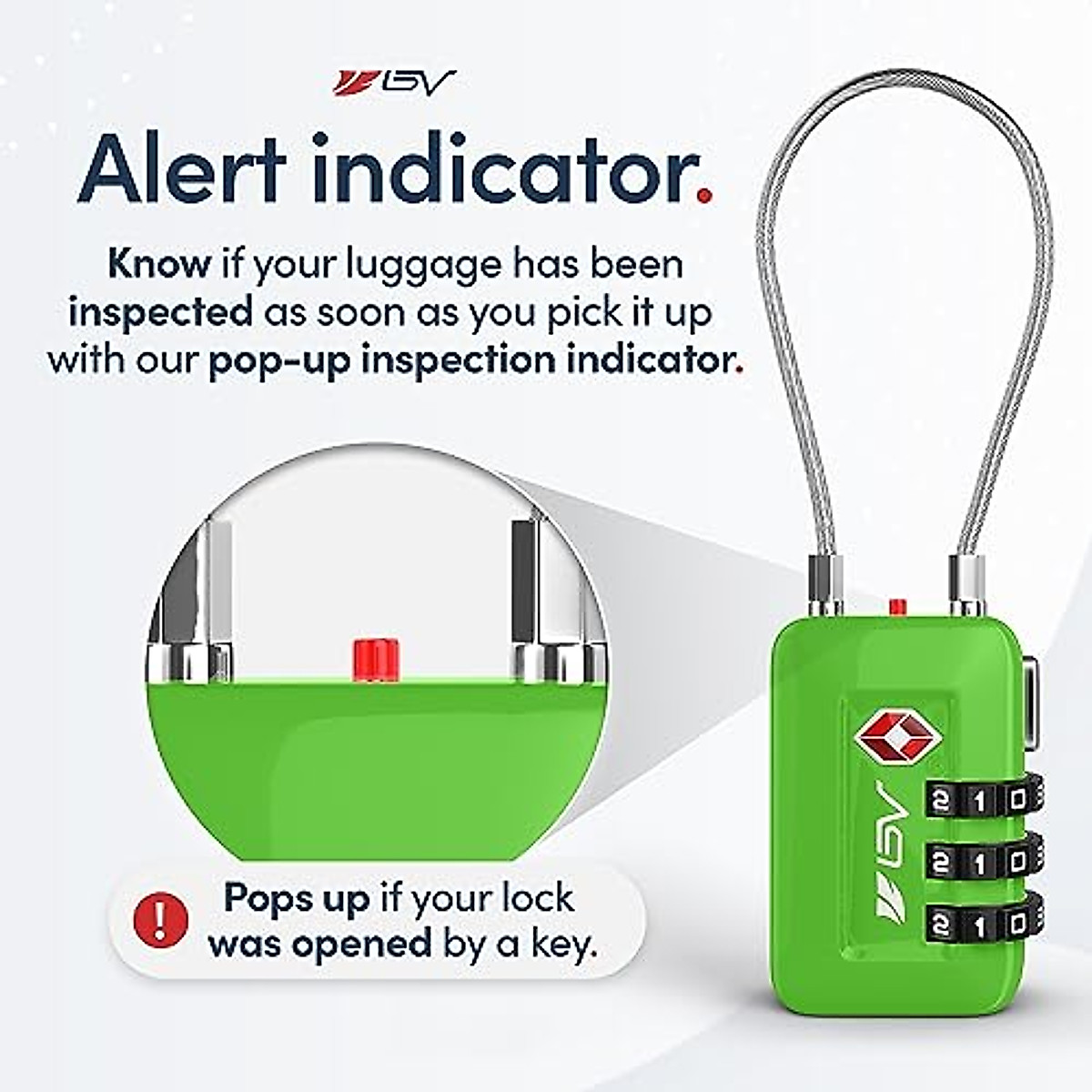 TSA Approved Luggage Travel Lock, Set-Your-Own Combination Lock for School Gym, Golf Bag, Locker, Luggage Suitcase Baggage Locks, Filing Cabinets, Toolbox, Case (Green, 2 Pack)