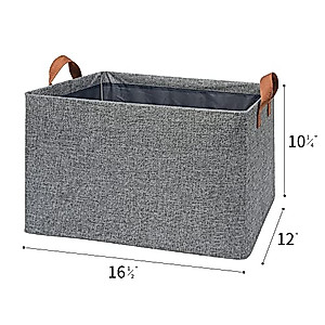 GRANNY SAYS Bundle of 2-Pack Closet Bins with Metal Frame & 2-Pack Rectangle Fabric Storage Bins
