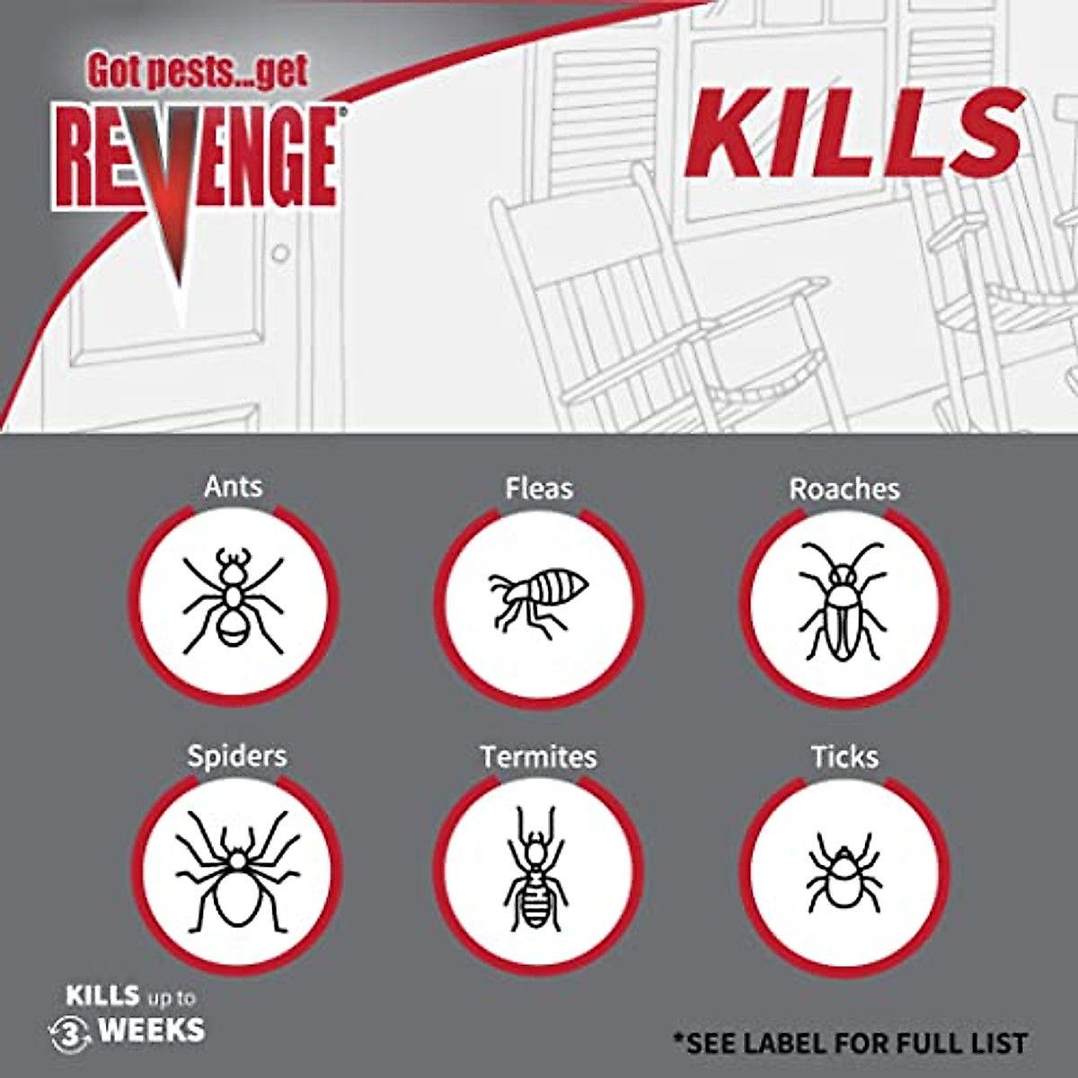 REVENGE Termite & Carpenter Ant Killer, 15 oz Ready-to-Use Aerosol Spray, Kills on Contact and Long Lasting Control