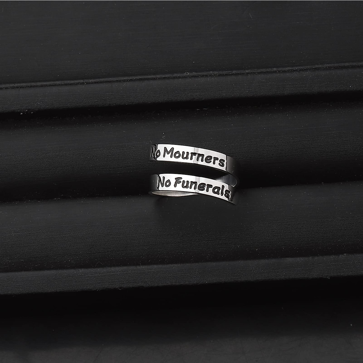 FAADBUK Six Of Crows Inspired Gift No Mourners No Funerals Crooked Kingdom Gift Bookish Gift Book Lover Gift (Ring)