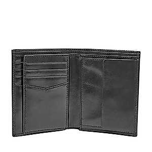 Fossil Men's Ryan Leather RFID-Blocking Large Capacity International Combination Bifold Wallet, Black, (Model: ML3734001)