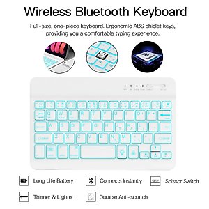 PIMOFEE iPad mini 6 case with keyboard 2021 8.3"- Backlit Keyboard Case Thin Slim Smart with Detachable Wireless Backlit Keyboard with Pencil Holder for iPad Mini 6th Generation 8.3" 2021,Rose Gold