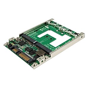 Ableconn ISAT-178R 2.5" 7mm SATA III Adapter with Aluminum Frame Bracket for Dual mSATA SSD with Hardware RAID