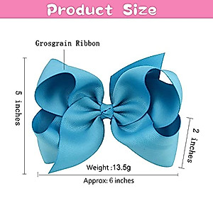 Oaoleer 30 Colors 6 Inch Hair Bows Clips Grosgrain Ribbon Bows Hair Alligator Clips Hair Barrettes Hair Accessories for Girls Toddler Infants Kids Teens Children