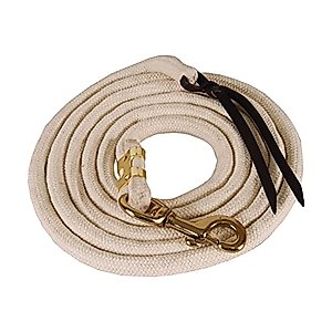 Mustang Manufacturing Pima Cotton Lead (5/8" X 10', Brass Plated Bolt Snap)