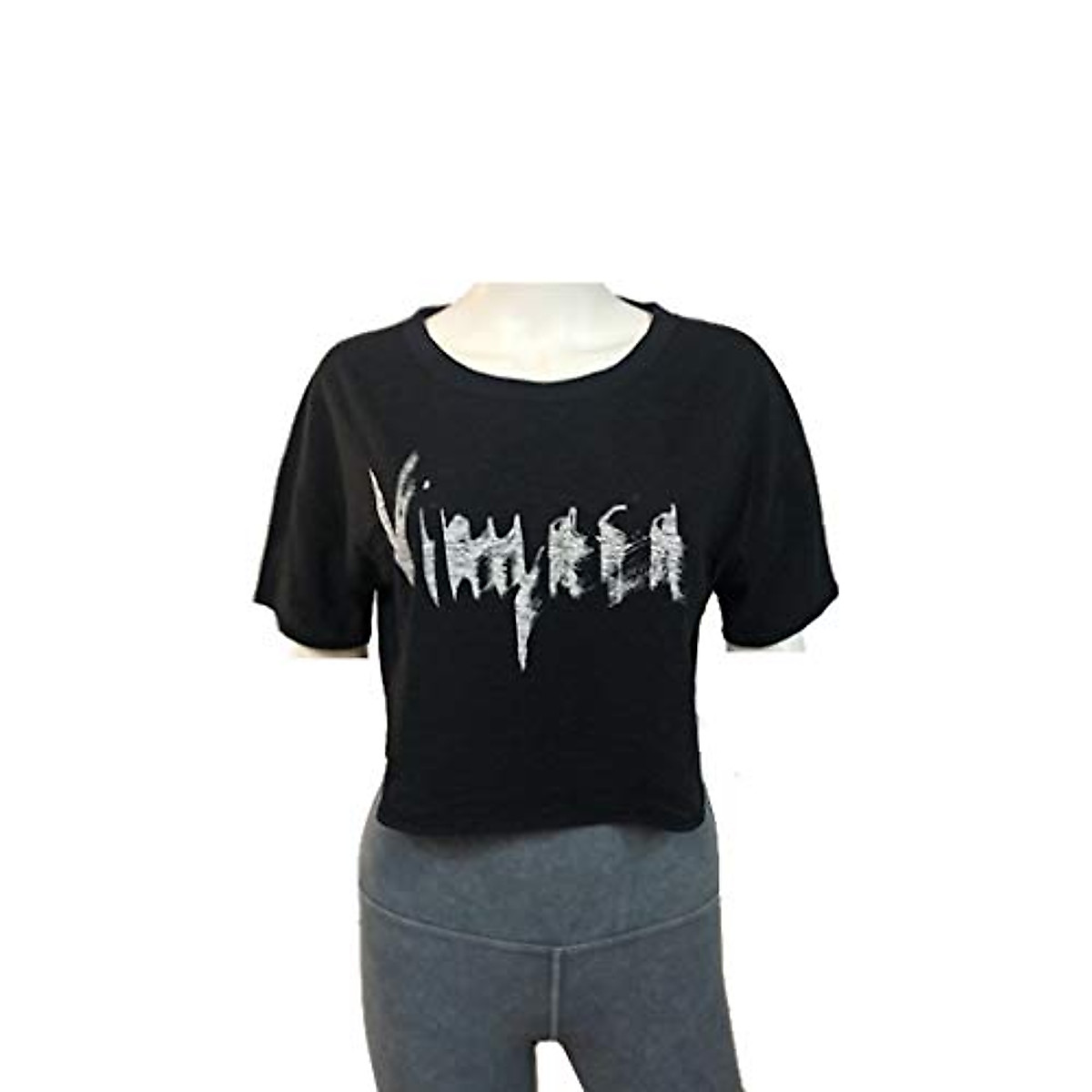 LIGHTEST Cropped TEE with Expression - Black (8)