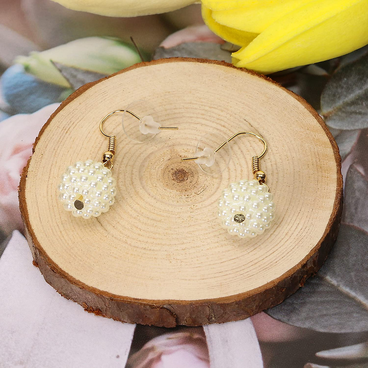 Penta Angel 50Pcs Clear Disc Pads to Stabilize Earrings, Plastic Discs for Earring Backs and Jewelry Crafts