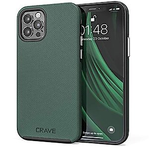 Crave iPhone 12, iPhone 12 Pro Case, Dual Guard Protection Series Case for iPhone 12/12 Pro (6.1 inch) - Forest Green