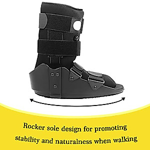 Jewlri Short Air Walker Fracture Boot Walking Protection Boot Inflatable with Aluminum Brackets for Broken Foot Fractures Sprains fits Left or Right Foot Ankle Medium