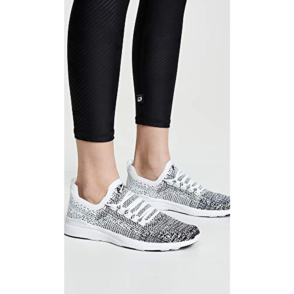 APL: Athletic Propulsion Labs Women's Techloom Breeze Sneakers, White/Black/Ombre, 10 Medium US