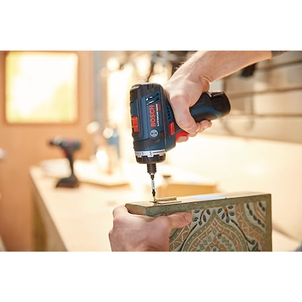 BOSCH CLPK27-120 12V Max 2-Tool Combo Kit with Two-Speed Pocket Driver, Impact Driver and (2) 2.0 Ah Batteries,Blue