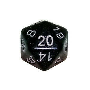 Marbled Black with a Ruby Red Translucent Vein Set of 10 Dice for Role-Playing Games (Includes a d20 Initiative Advantage Die and Two Special d6 Max Damage Dice) RPG