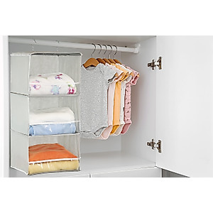 Simple Houseware Hanging Closet Organizers Storage, 5 Shelves + 3 Shelves