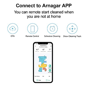 Arnagar Robot Vacuum, 2022 Newest Robot Vacuum and Mop Combo, Strong Suction, 220 Mins Runtime, Compatible with Alexa, Ideal for Pet Hair (S8-pro)
