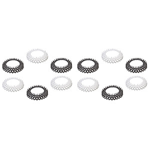 Evriholder Vanity Sink Savers, Drain Cover Hair Catcher for Bathroom, Gray and White, 12 Pack