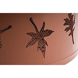 Mcombo 32" Metal Bronze Fire Pit Round Table Backyard Patio Terrace Fire Bowl Heater/BBQ/Ice Pit with Charcoal Rack Waterproof Cover 0146, Bronze