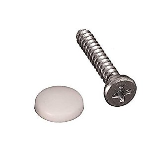 RV Designer H618, Dashboard Screws with Caps, White, 14 Per Pack, Interior Hardware