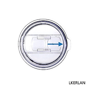 LKERLAN Slide Lid Compatible with Yeti Rambler Tumbler - 2 Pack - Splash Proof - Ideal for Straws - Perfect Replacement… (Upgrade)