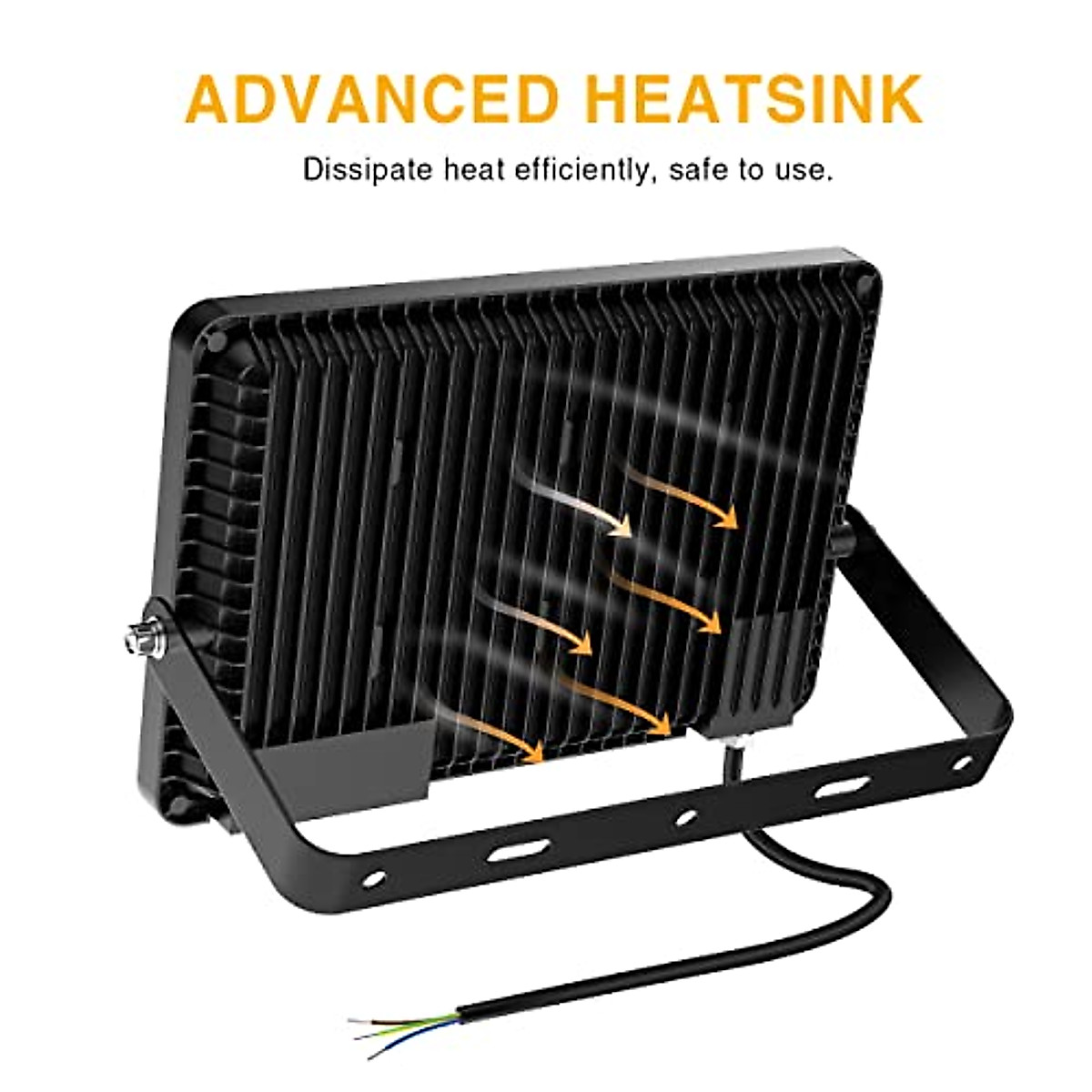 Onforu 2 Pack 100W LED Flood Light Outdoor, 8900LM Super Bright Outdoor Security Lights, IP66 Waterproof Flood Lights Outdoor, 6500K Daylight White Floodlight for Yard Garden Playground Basketball