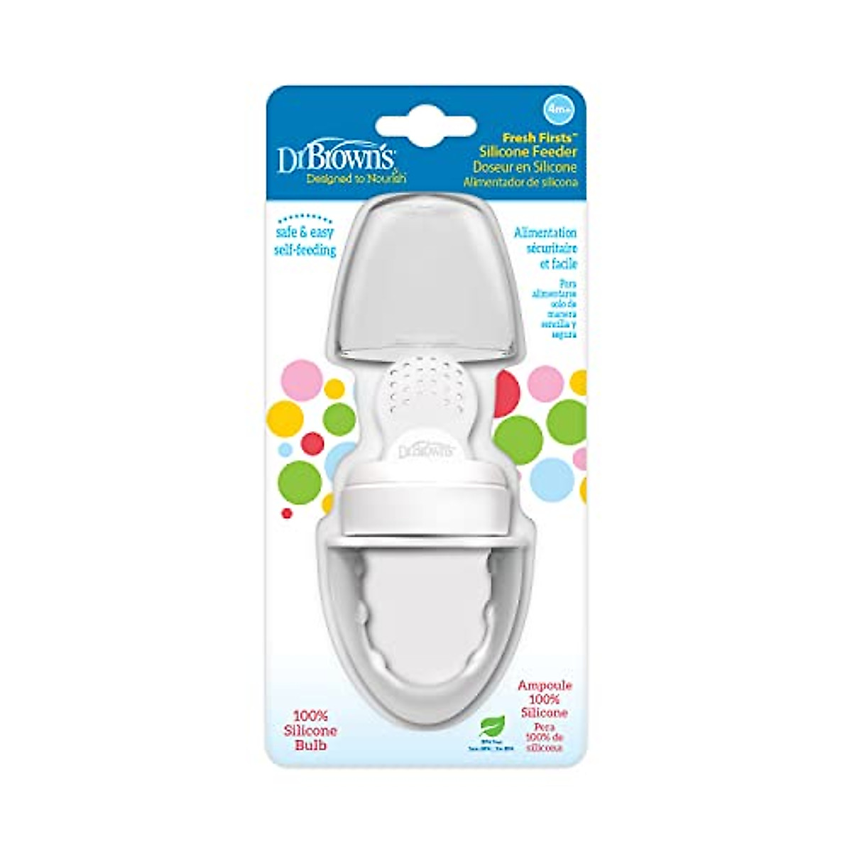 Dr. Brown's Designed to Nourish, Fresh Firsts Silicone Feeder, Grey, One Size (Pack of 2)