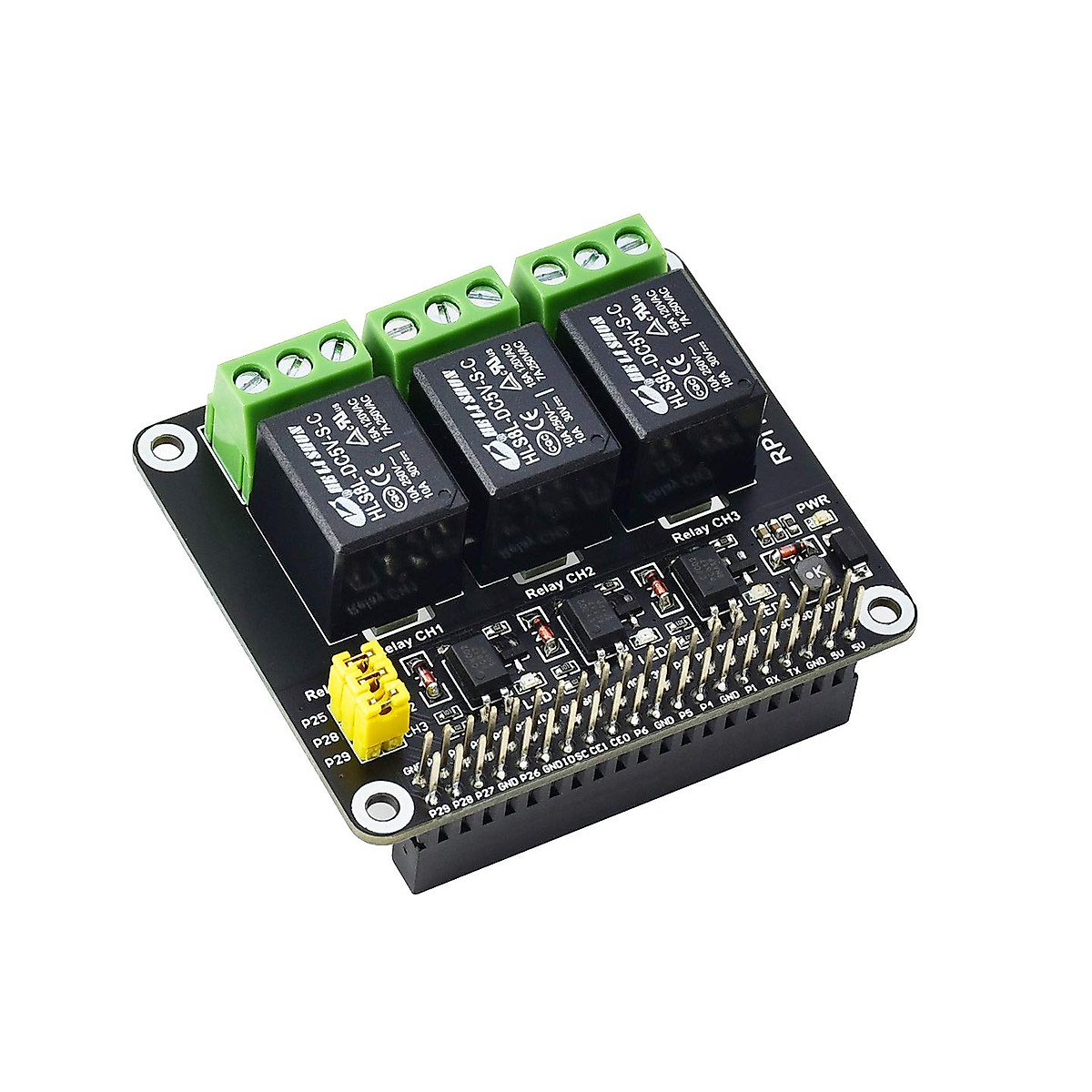 Ingcool Compatible with Raspberry Pi Expansion Board Power Relay Module Kits for Raspberry Pi 4B/3B+/3B/2B/ A+/B+ 5A 250V AC/ 5A 30V DV