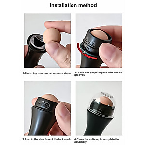 BK BEAKEY Oil-absorbing Volcanic Roller with Two Replaceable Volcanic Balls, Reusable On-the-Go Oil Control Roller, Instant Results Remove Excess Shiny