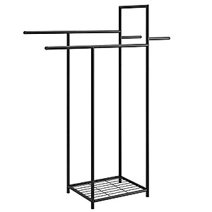 47" H Standing Towel Rack for Extra Large Towel, 3 Tier Metal Free Standing Floor Towel Racks for Bathroom Freestanding, Modern Industrial Blanket Ladder Display and Drying Rack for Bedroom Bathroom