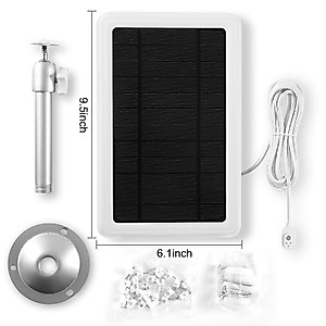 Arlo Camera Solar Panel Charger, Compatible with Arlo Pro4, Pro3, Floodlight, Pro 5S, Ultra 2, Ultra Cameras, 13ft/4m Cable, 6V4.5W Fast Battery Charging