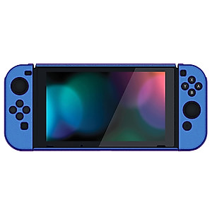 PlayVital Upgraded Glossy Dockable Case Grip Cover for Nintendo Switch, Ergonomic Protective Case for Nintendo Switch, Separable Protector Hard Shell for Joycon - Chameleon Purple Blue