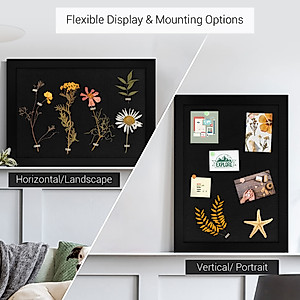 Board2by Black Cork Board Bulletin Board with Linen, Wood Framed 30" x 20" Corkboard, Office Board for Wall Decor, Wall Mounted Pin Board Picture Board with 20 Pushpins for School, Home & Office