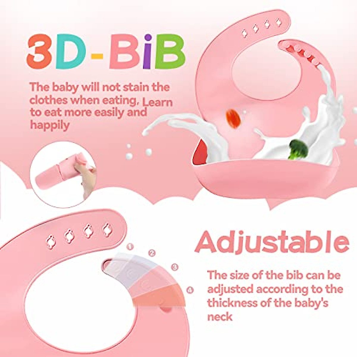 ANAVIL 8 Pack Baby Feeding Set Silicone Toddlers Weaning Feeding Sippy Cup with Straw and Lid Baby Feeding Supplies Set