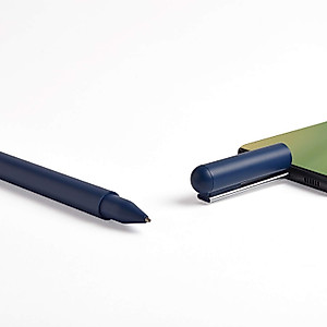 Lexon C-Pen - Black Ink Ballpoint, USB-C Flash Memory, 32GB, Stainless Steel for Clip, ABS Main Body - Dark Blue